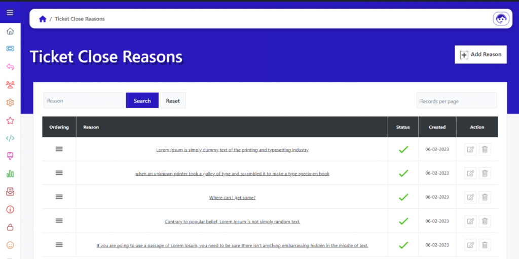 Ticket Closing Reasons - The Ultimate Majestic Support Solution